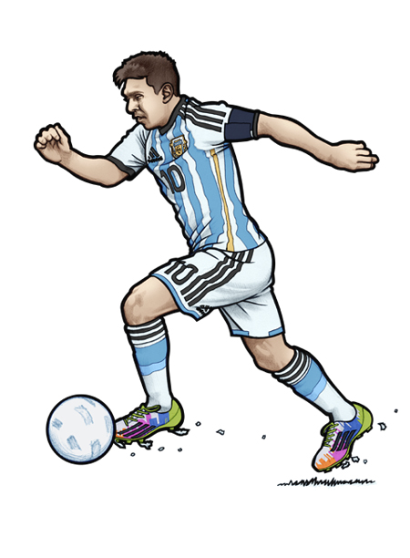 451 illustration of Argentina and FC Barcelonas number one in the world